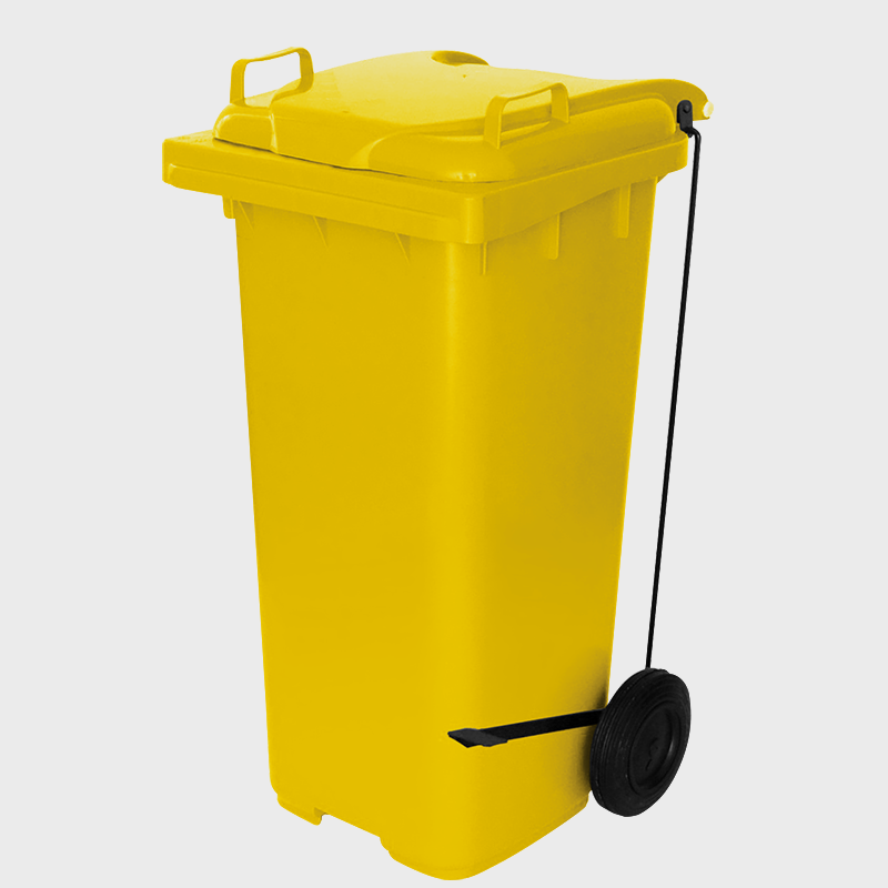 CONTENTOR PLÁSTICO 120L COM PEDAL – Uma Plast